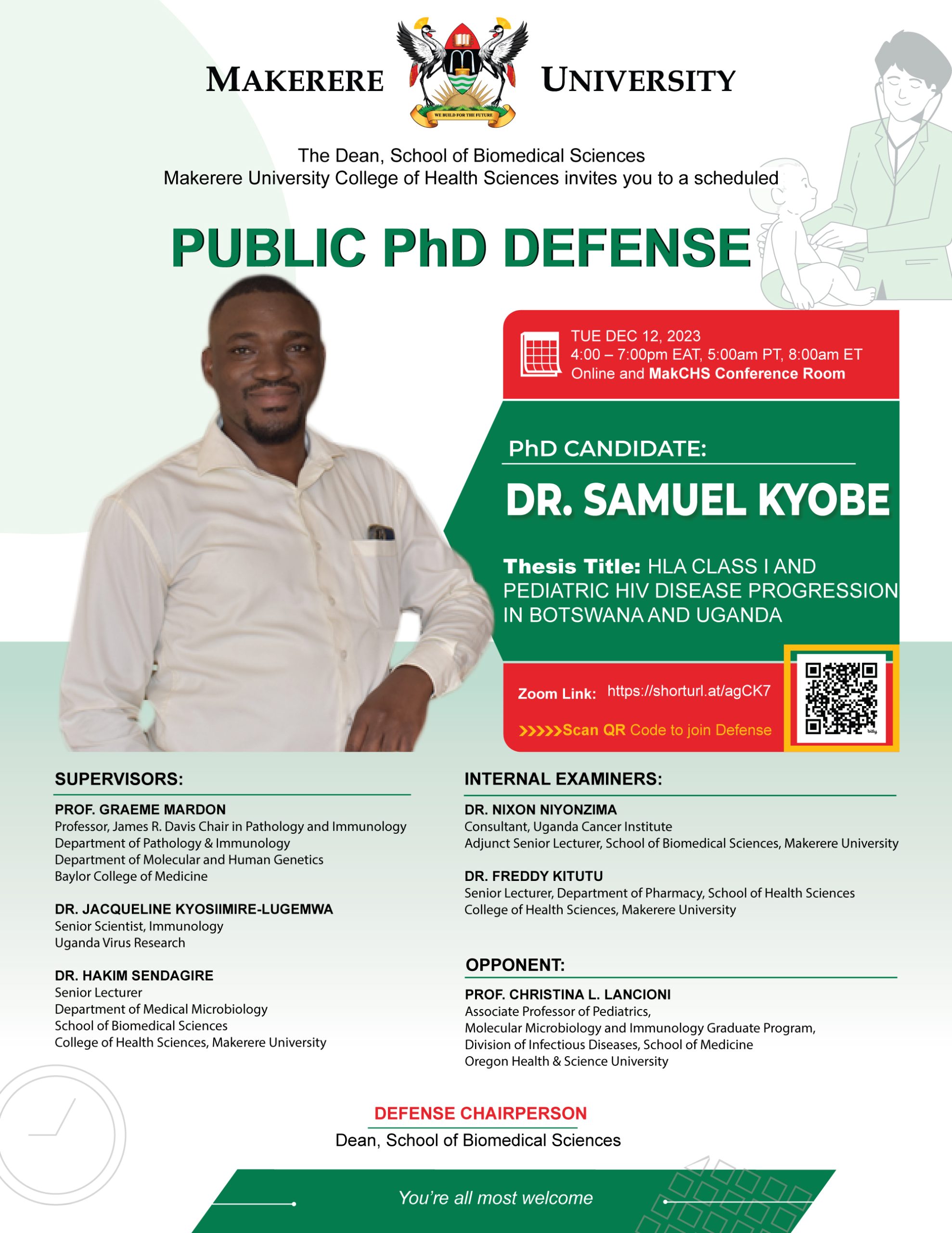 Public PhD Defense for Dr. Samuel Kyobe – Makerere University ...